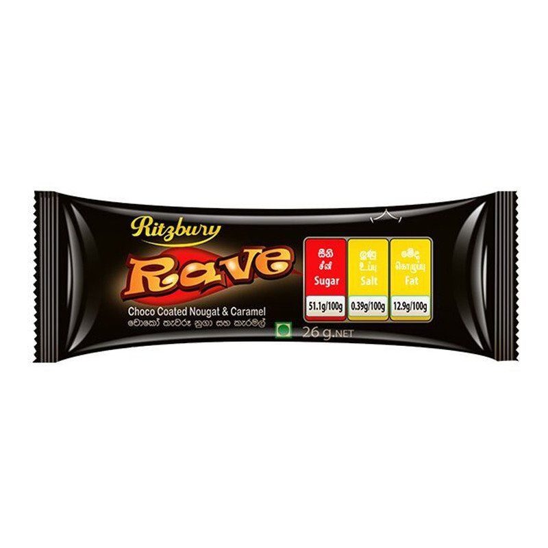 Ritzbury Rave Chocolate 26g - Catchme.lk