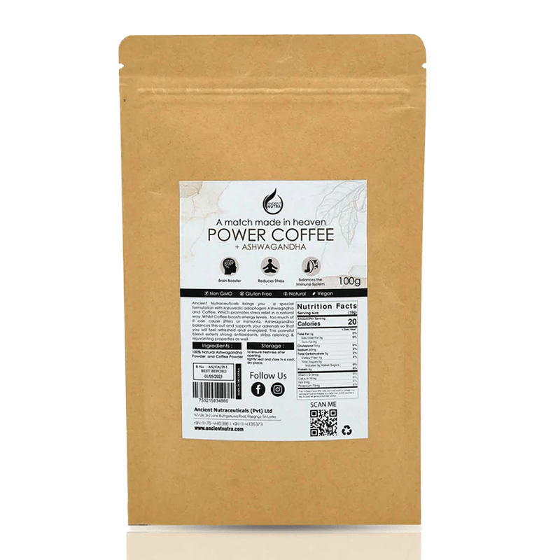 Ancient Nutra Power Coffee + Ashwagandha - 100g - Catchme.lk