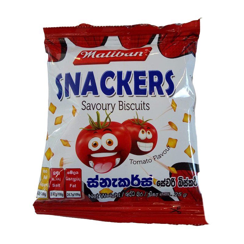 Maliban Snackers Tomato Savoury Biscuits 25g - Catchme.lk