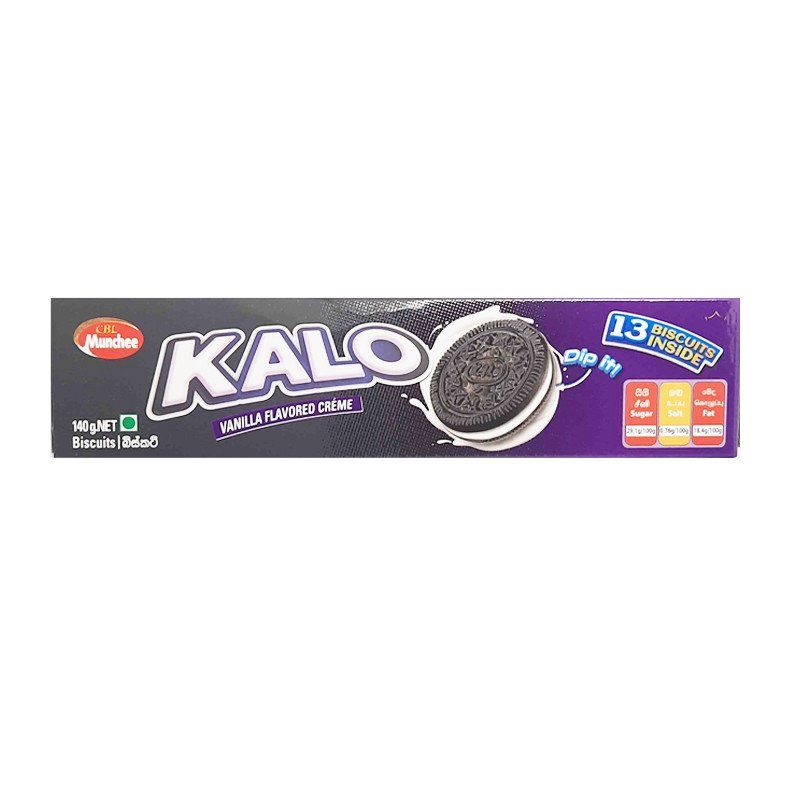Munchee Kalo Vanilla Cream Biscuit 140g - Catchme.lk